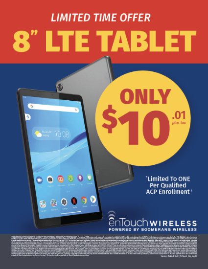 enTouch Wireless Agent Marketing Materials Store. Tablet Table Mat